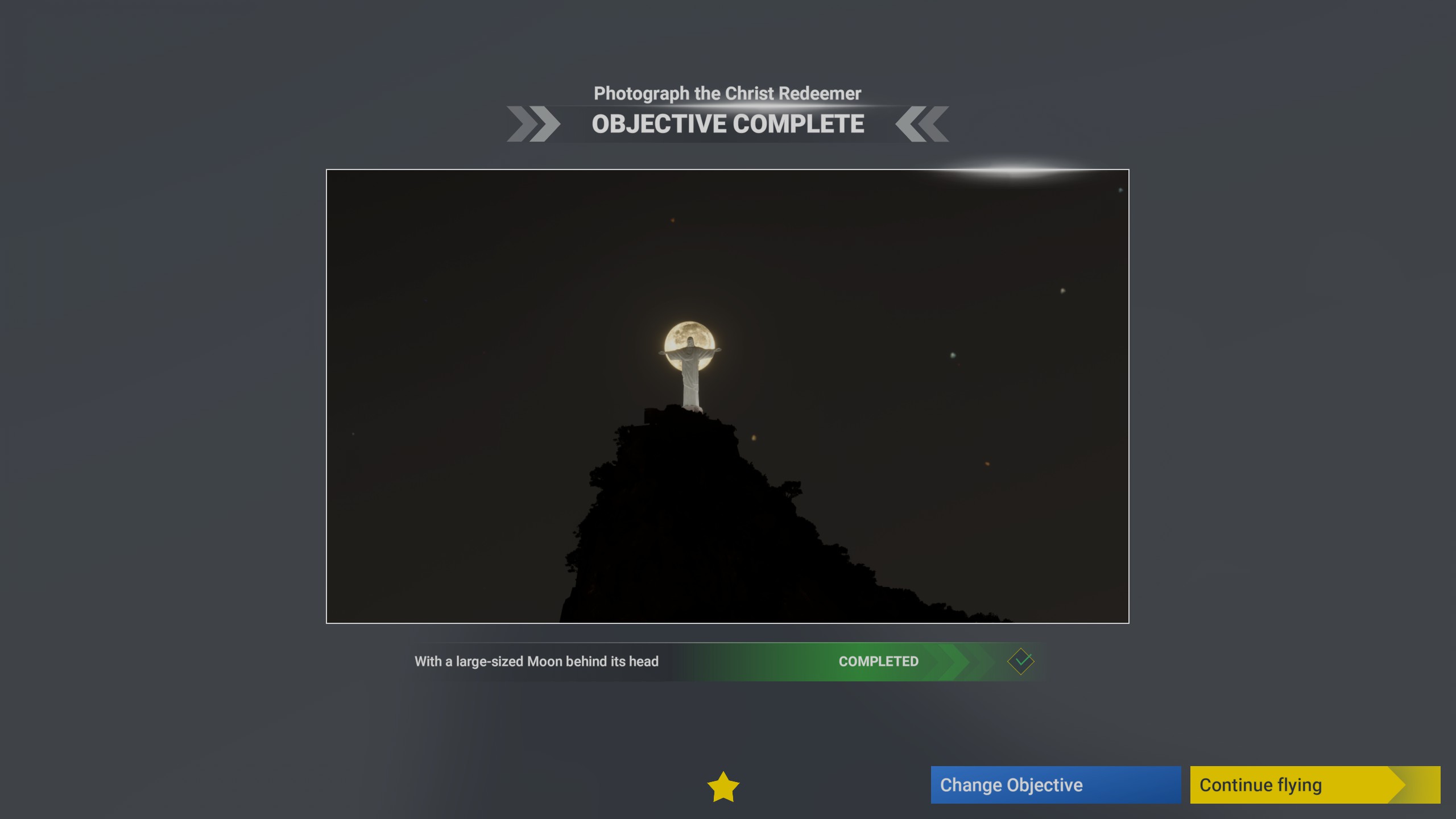 christ the redeemer moon behind