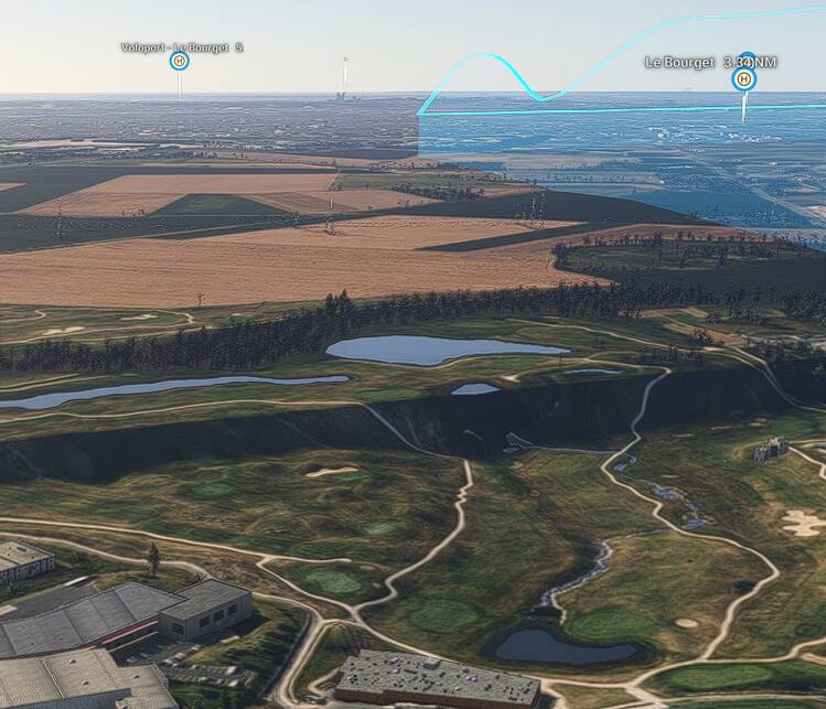 Terrain glitch near southwest corner of LFPG (Charles de Gaulle ...