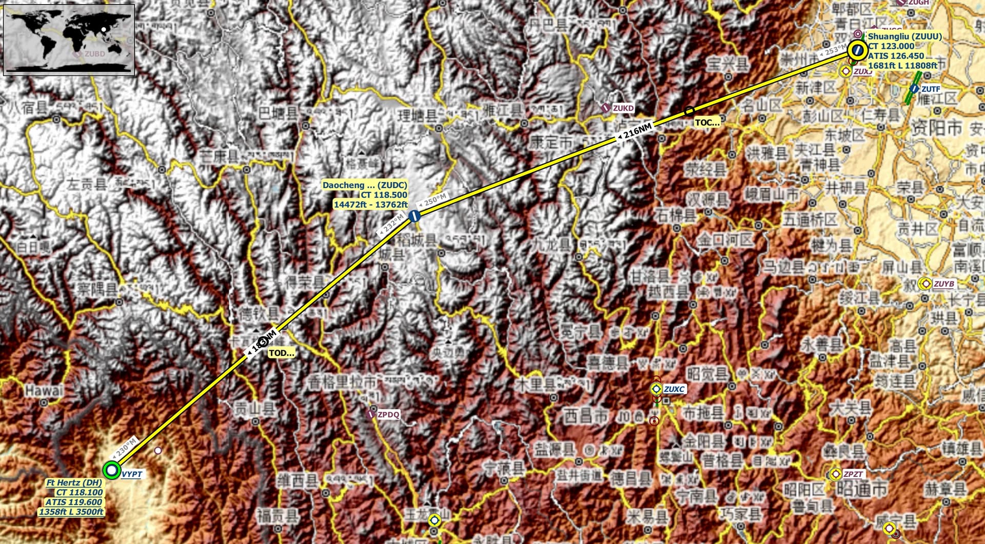 Aussie Group Flights Team: MSFS2020 - TBM: Chengdu to Fort Hertz ...