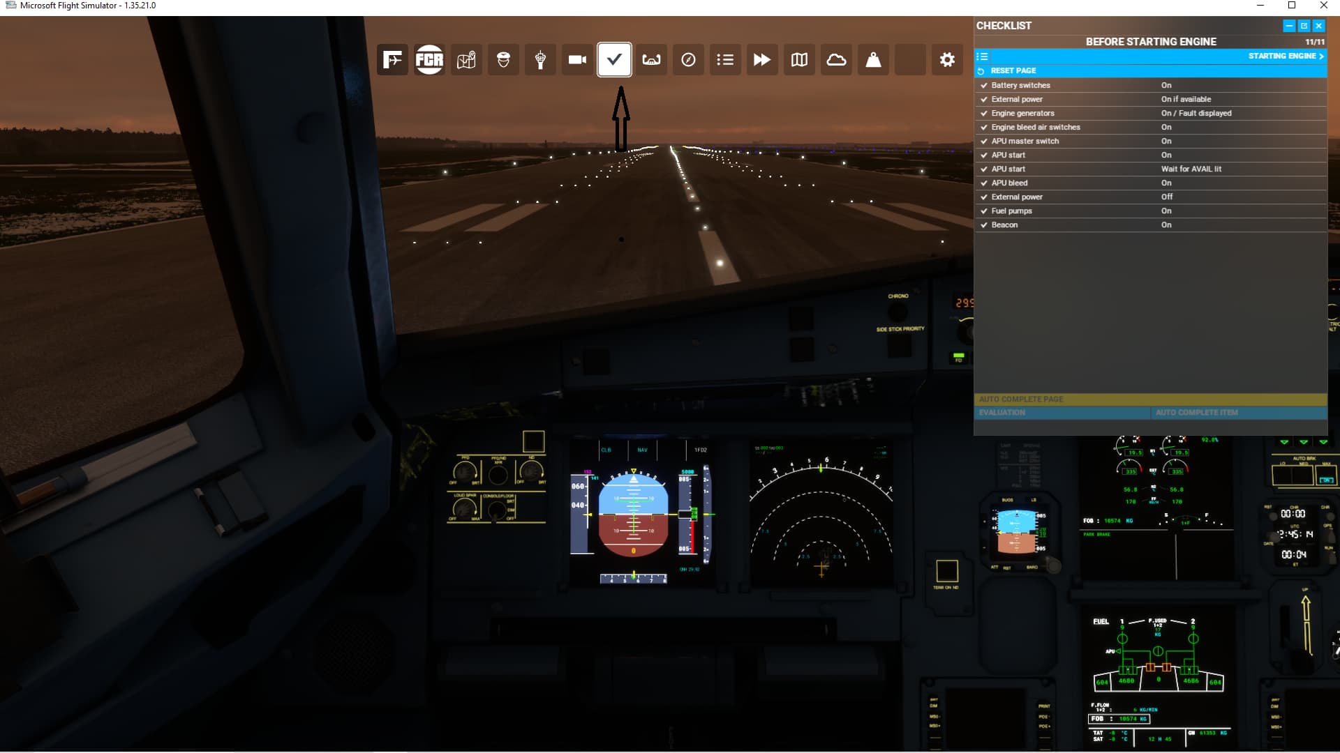 Electrical System must be turned on message - Aircraft & Systems ...