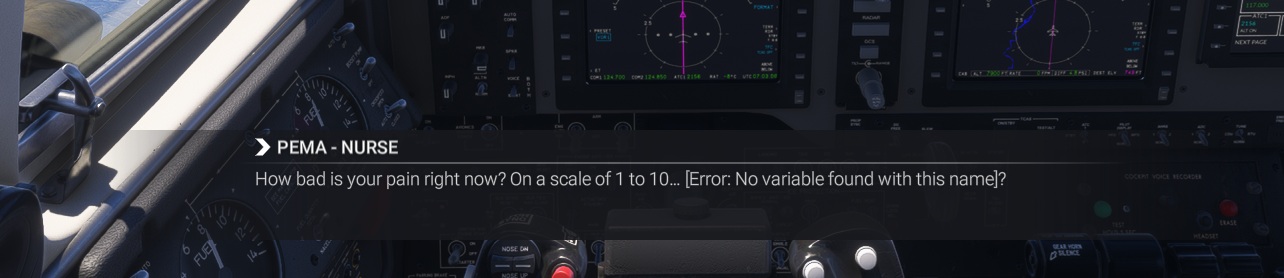 Characters in medevac missions say [Error: No Variable Found With This ...