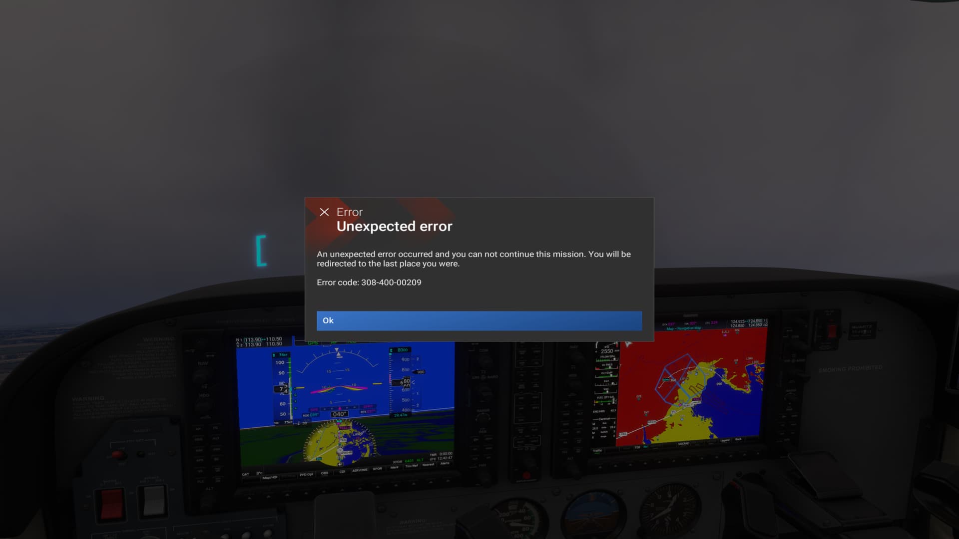 Mission - Unexpected error occurred - Error Code: 309-400-00201 ...