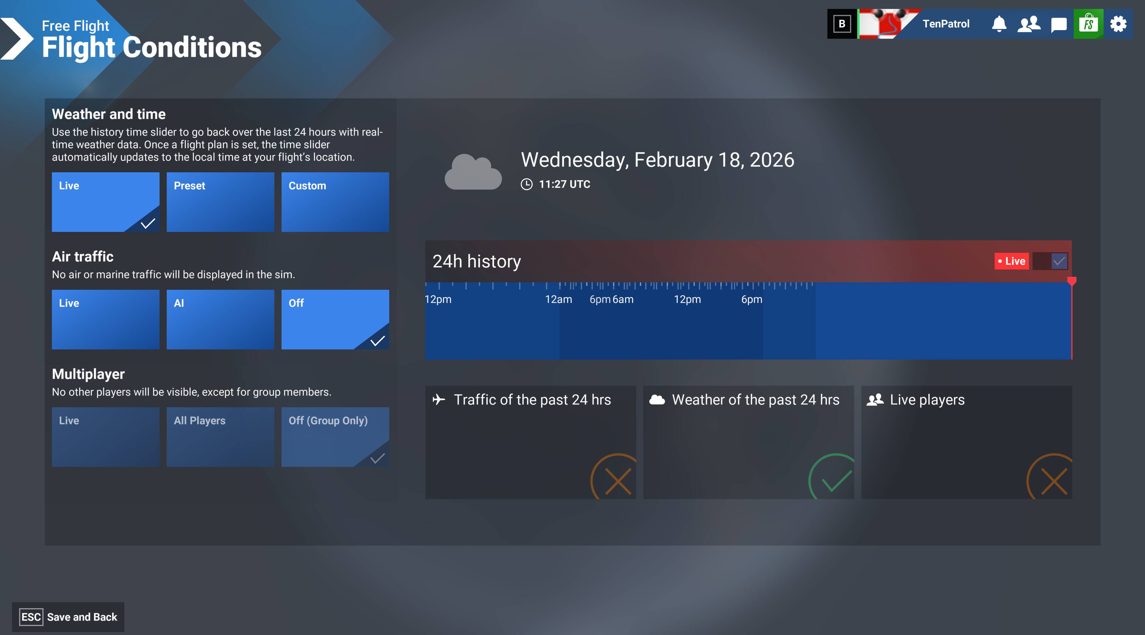 Sim regularly staring at 00.00 UTC - Weather & Live Weather - Microsoft ...