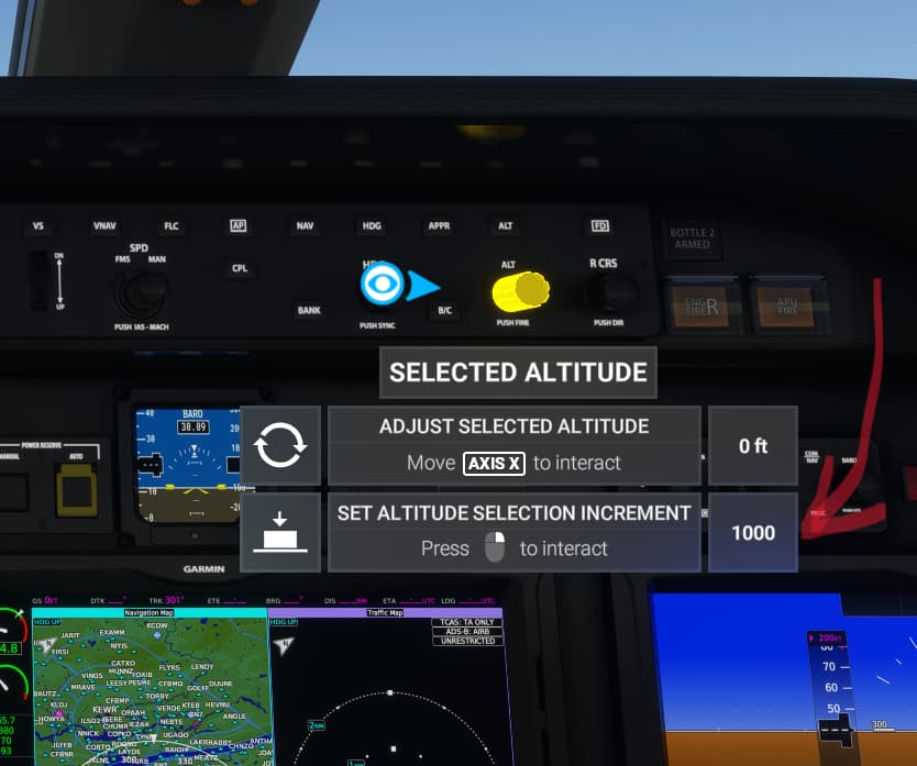 Cessna Citation Longitude AP Altitude Increment selection - User ...