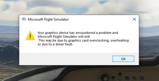 CDT every time I use MSFS - #2 - Crashes (CTDs) - Microsoft Flight Simulator Forums