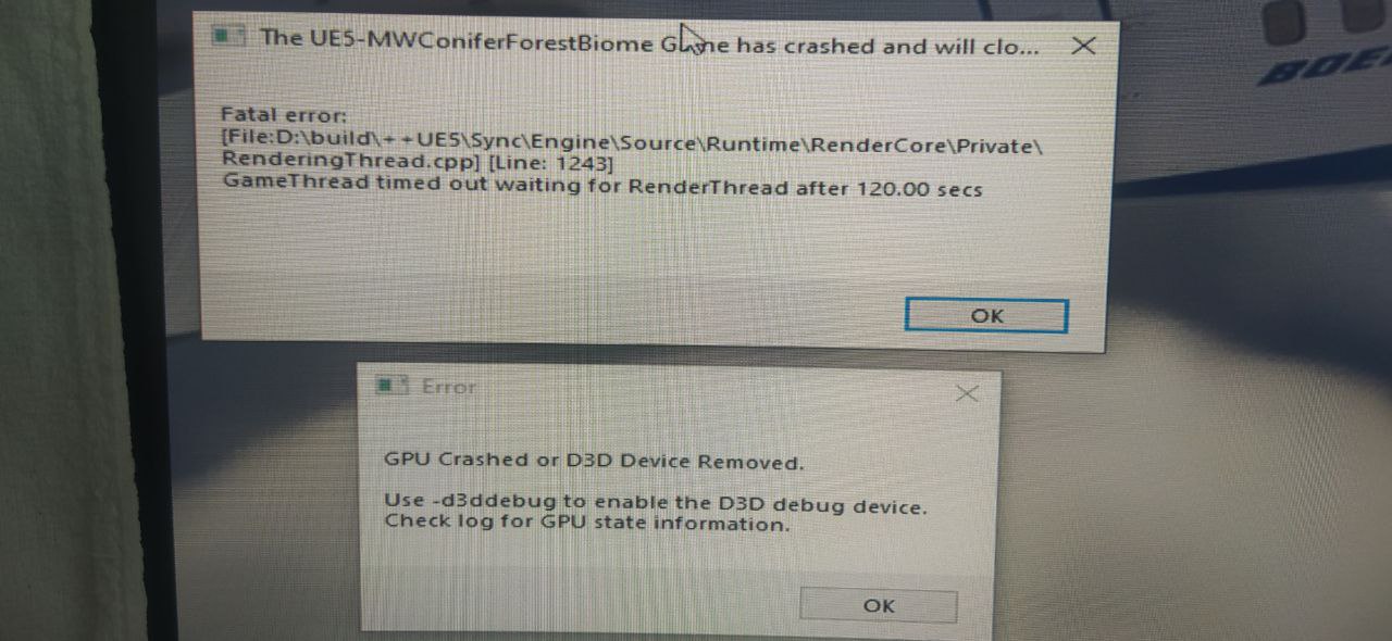 Warning: Your graphics device has encountered a problem - #2978 by SluggardBat2028 - Install ...
