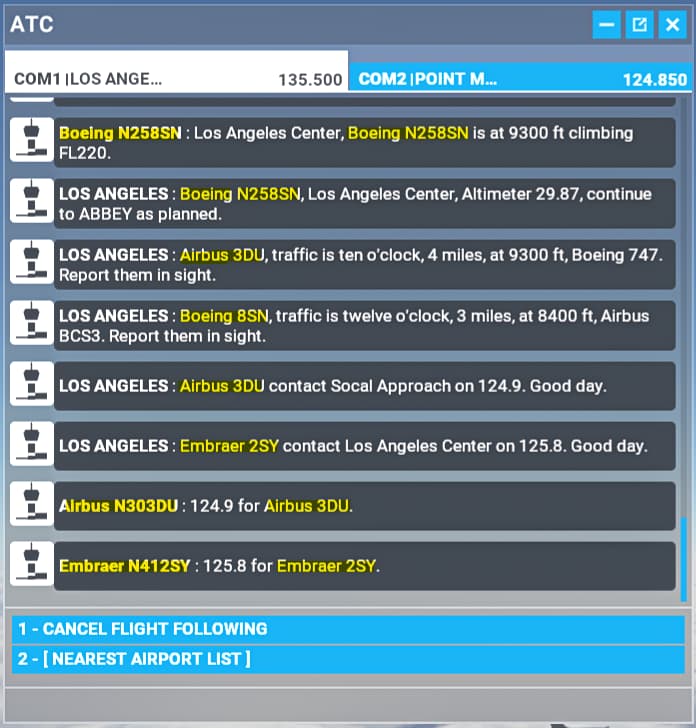 ATC on live traffic: aircraft type and tail number used instead of ...