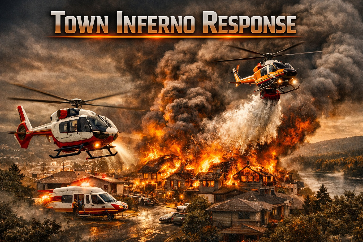 Aussie Group Flights Team - Scenic Heli: Town Inferno Response - Dual ...