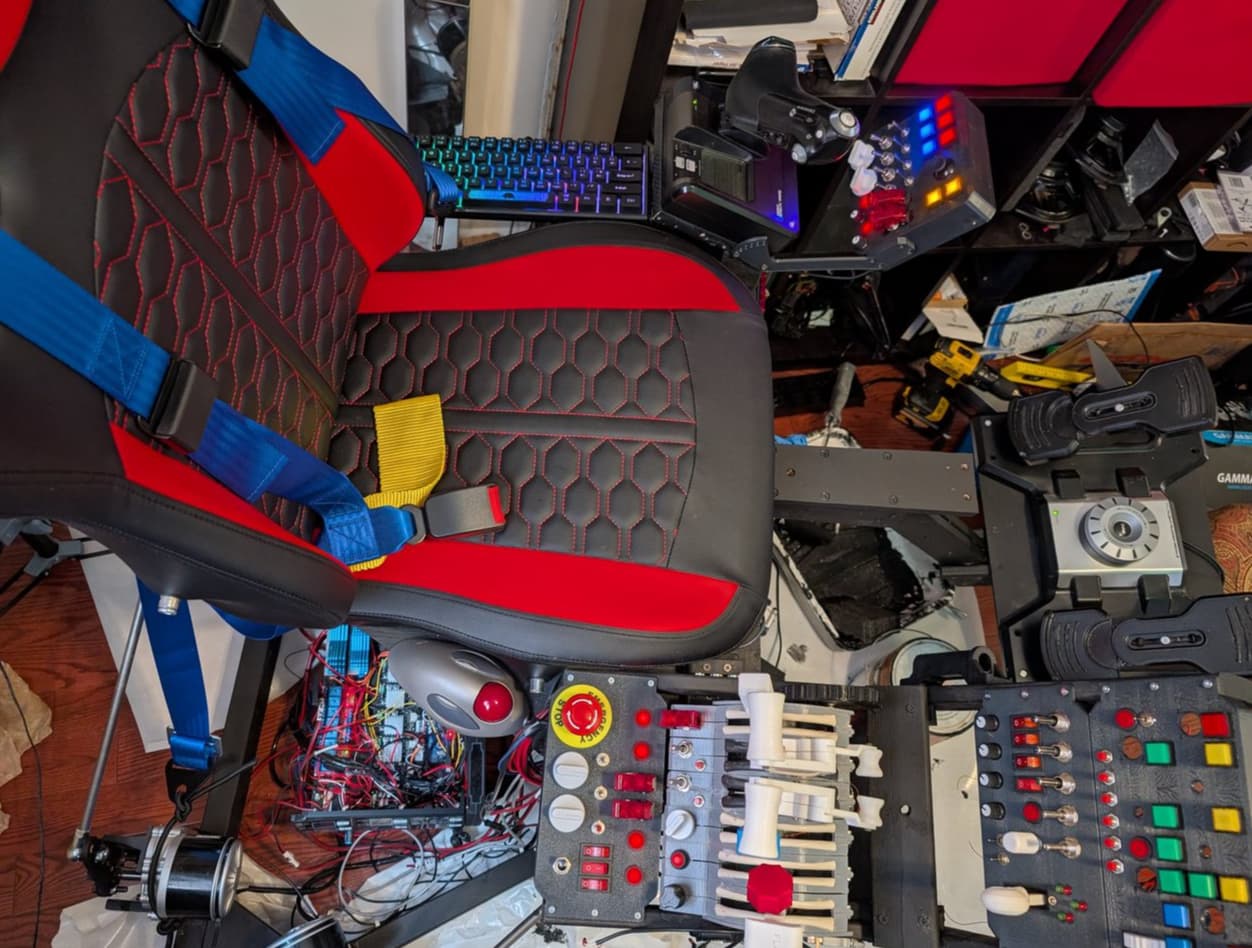 DIY 6DOF Motion Simulator VR Cockpit project + pendular yoke, throttle ...