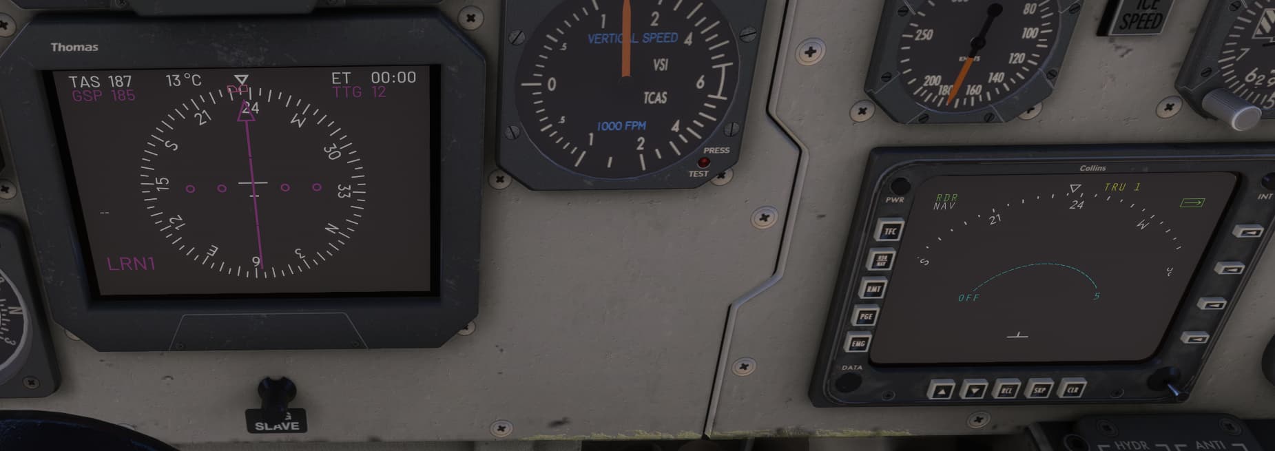 Saab 340B GPS/FMS HSI display does not work properly unless a ...
