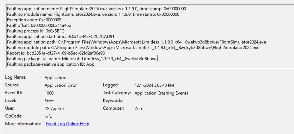CRASH on requesting another approach - Crashes (CTDs) - Microsoft Flight Simulator Forums