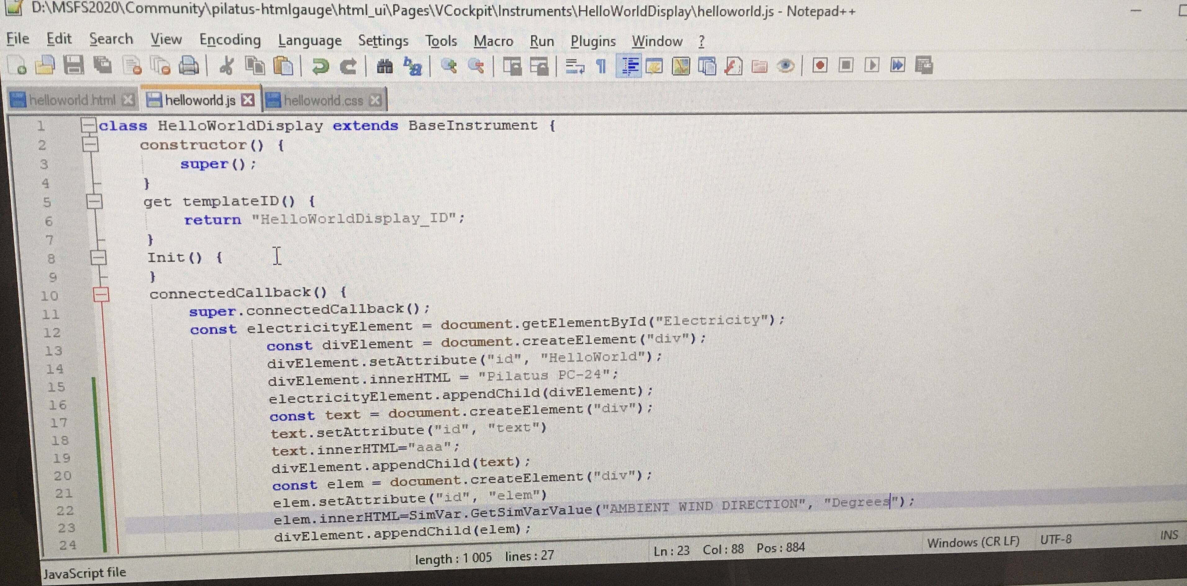 Custom HTML instruments aren't refreshing - SDK - Microsoft Flight ...