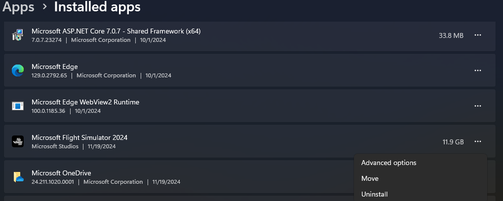 How to uninstall Store MS2024 version - Install, Performance & Graphics - Microsoft Flight ...