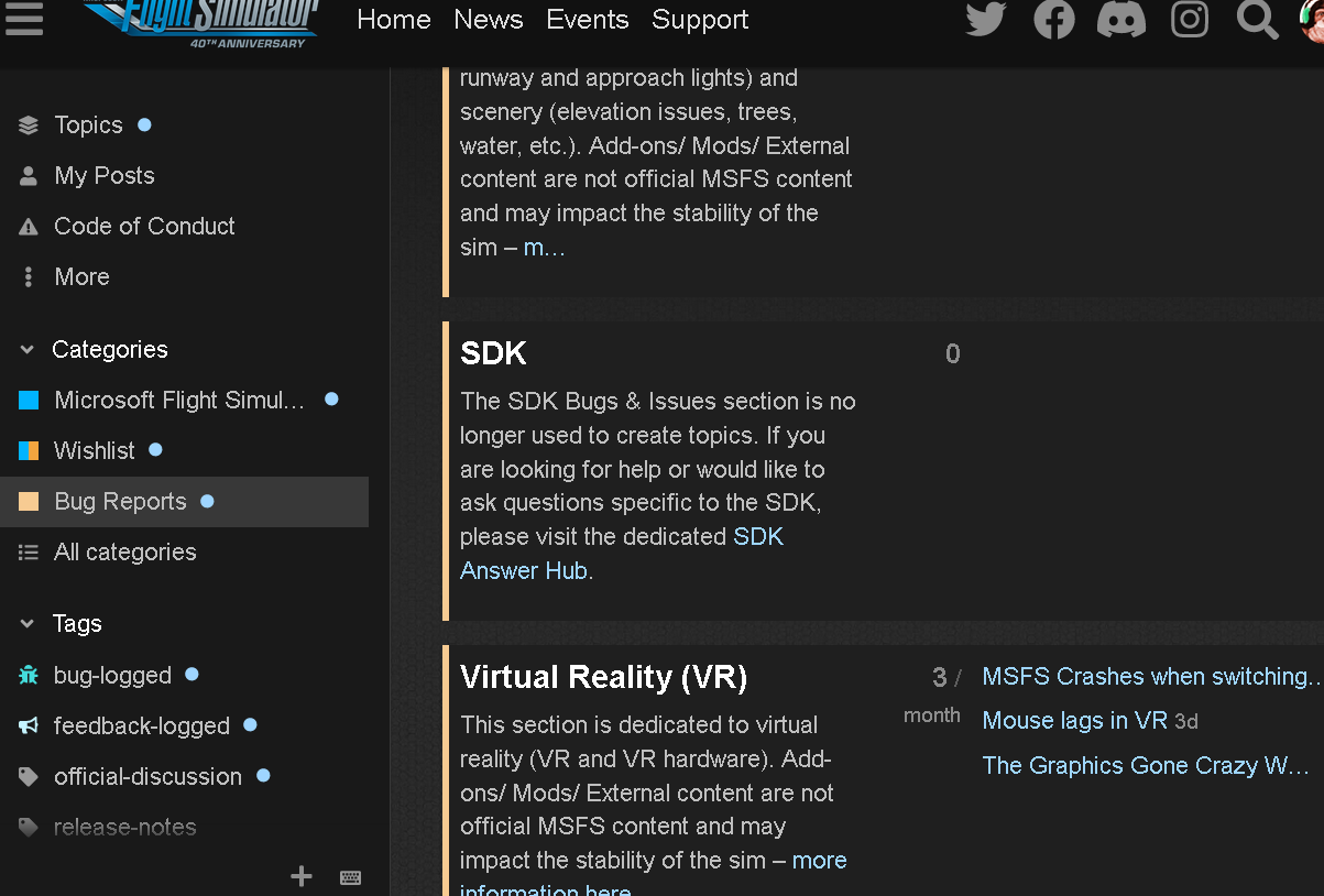 Wrong - Out-of-date link to Dev Anwser Forum - SDK - Microsoft Flight Simulator Forums
