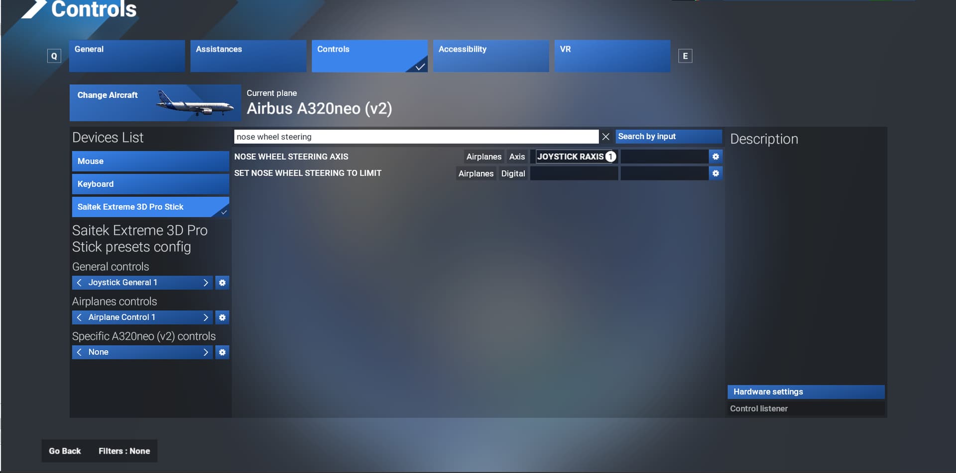 The nose wheel steering on the Airbus A320 V2 - Aircraft & Systems ...