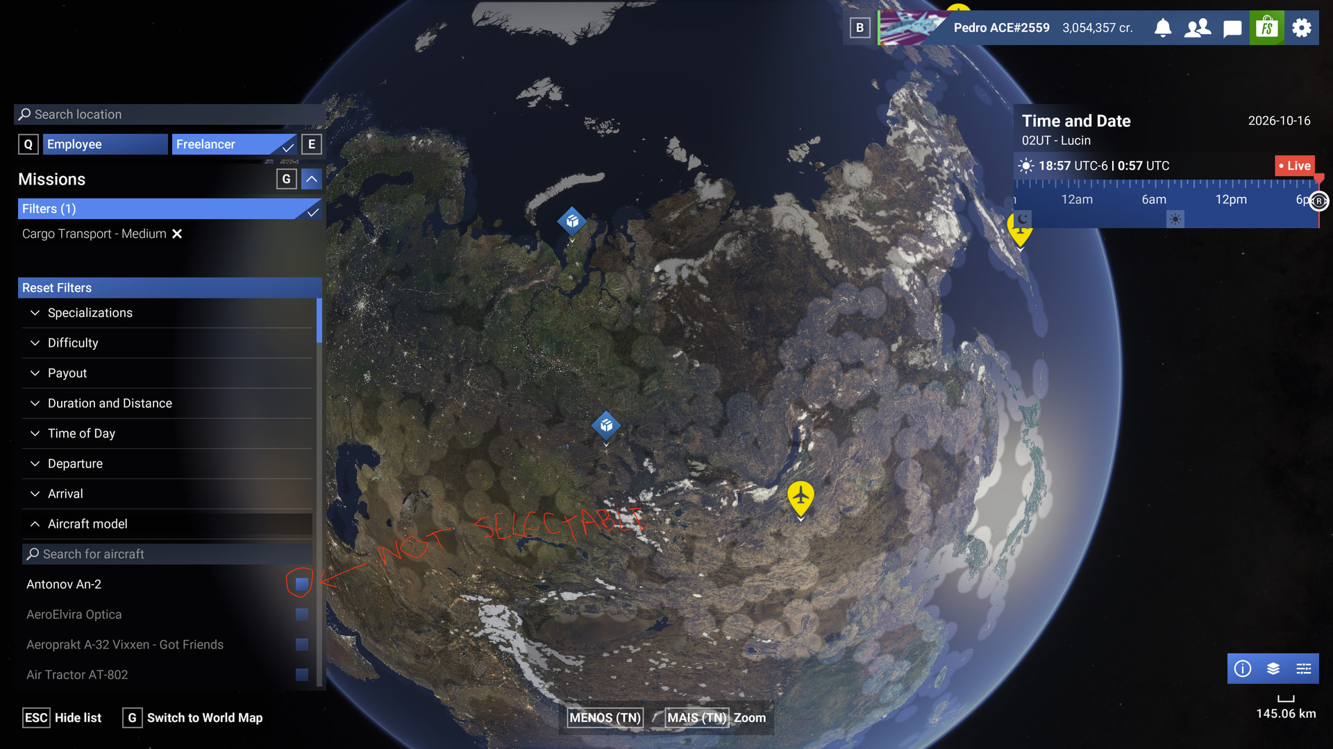 Can no longer filter missions by certain aircraft on SU7 - User ...
