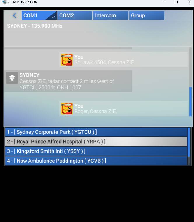 The replies section of the ATC comms panel does not expand to fill the ...