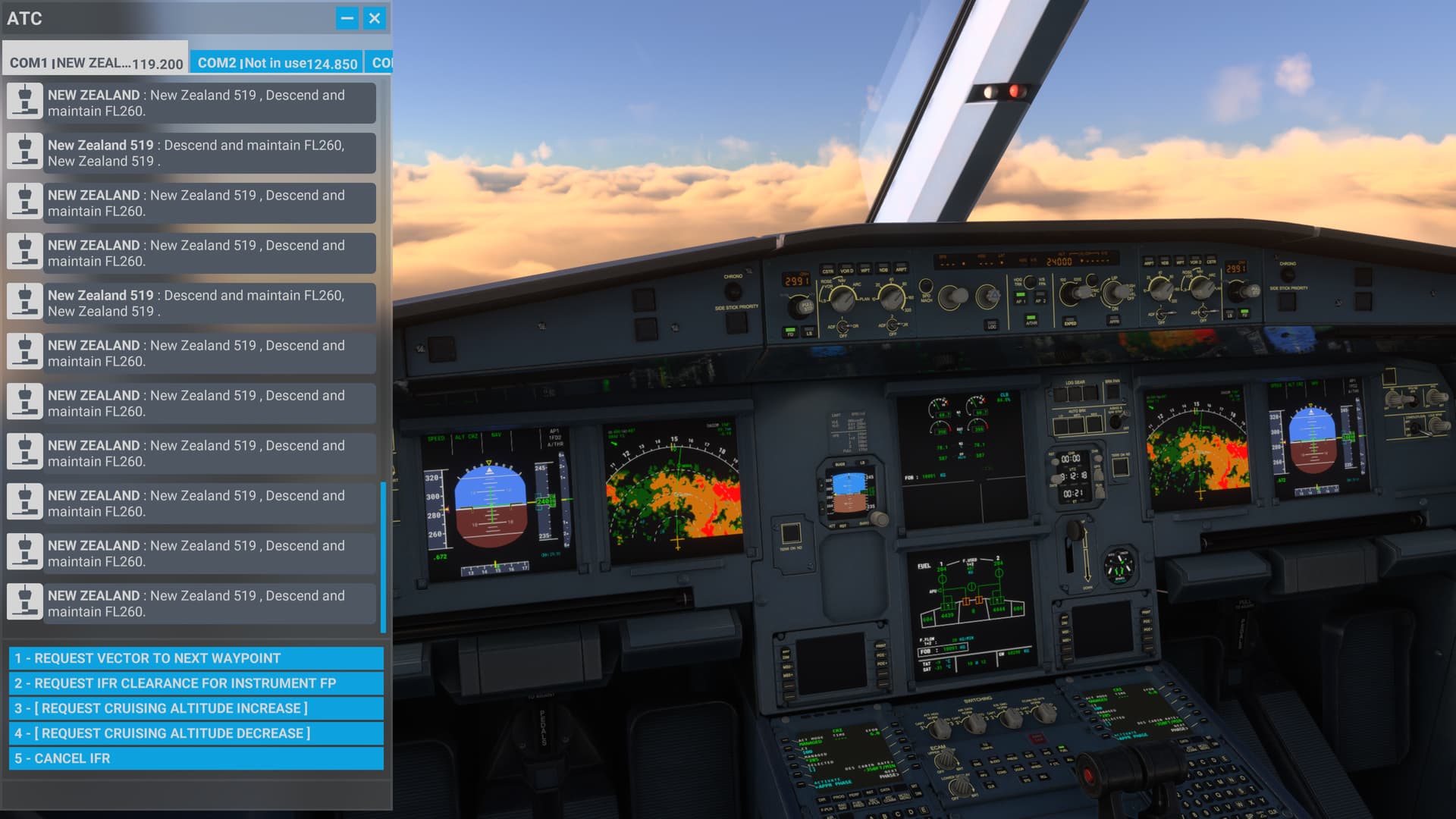 ATC repeats the same flight level instructions for the same AI aircraft ...
