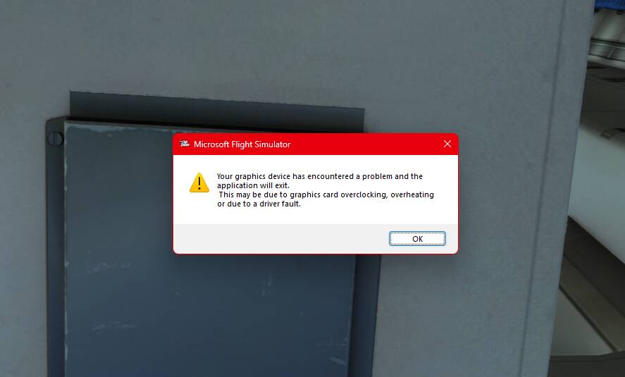 Warning: Your graphics device has encountered a problem - #2939 by Nicottine30 - Install ...
