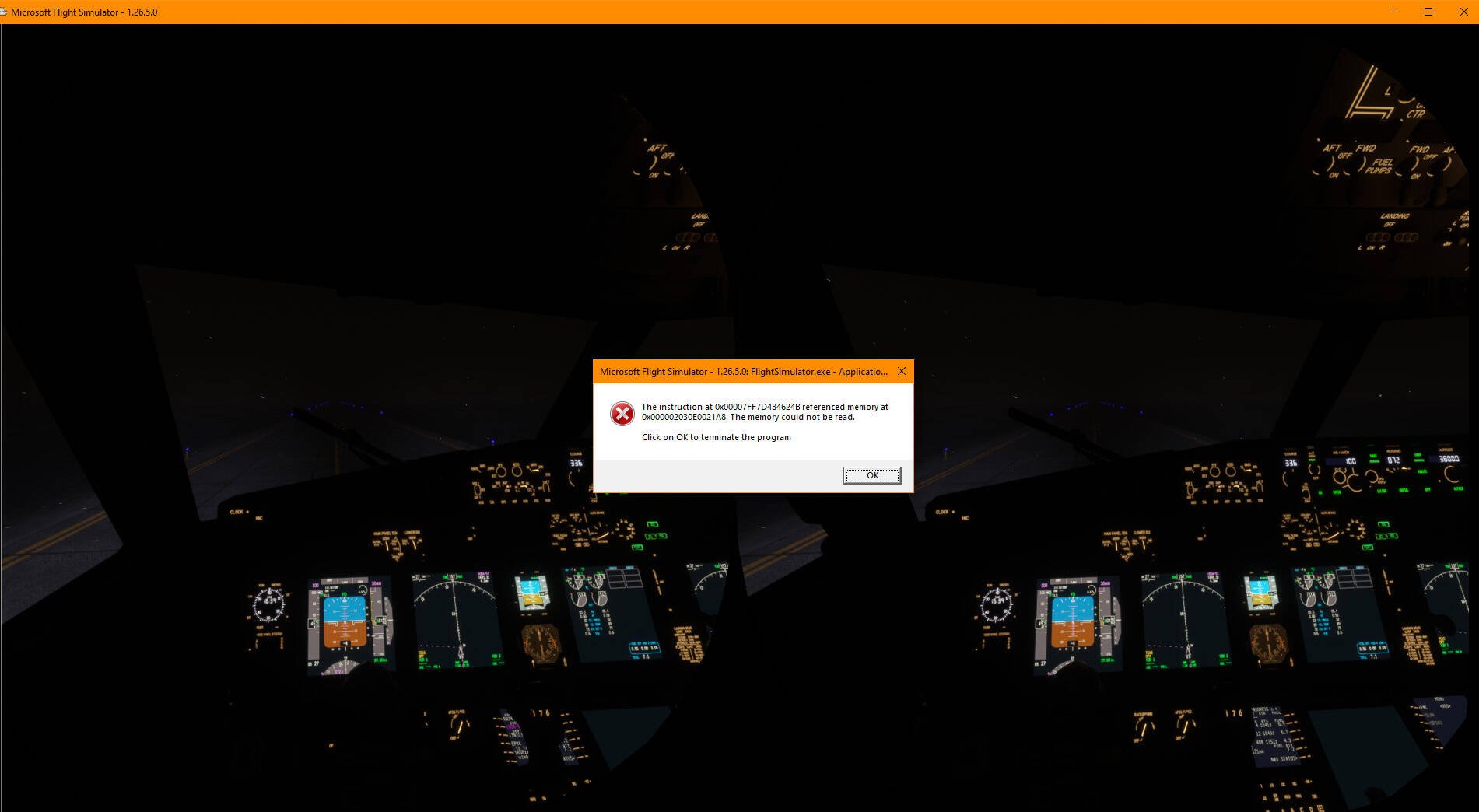 MSFS Application Error - memory could not be read - #815 by Susu986 - Resolved - Microsoft ...