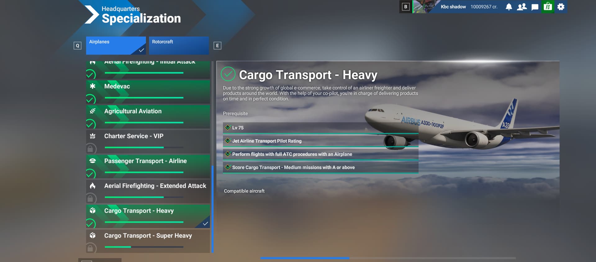 Heavy Cargo - No base sim plane for missions - Page 3 - User Interface ...