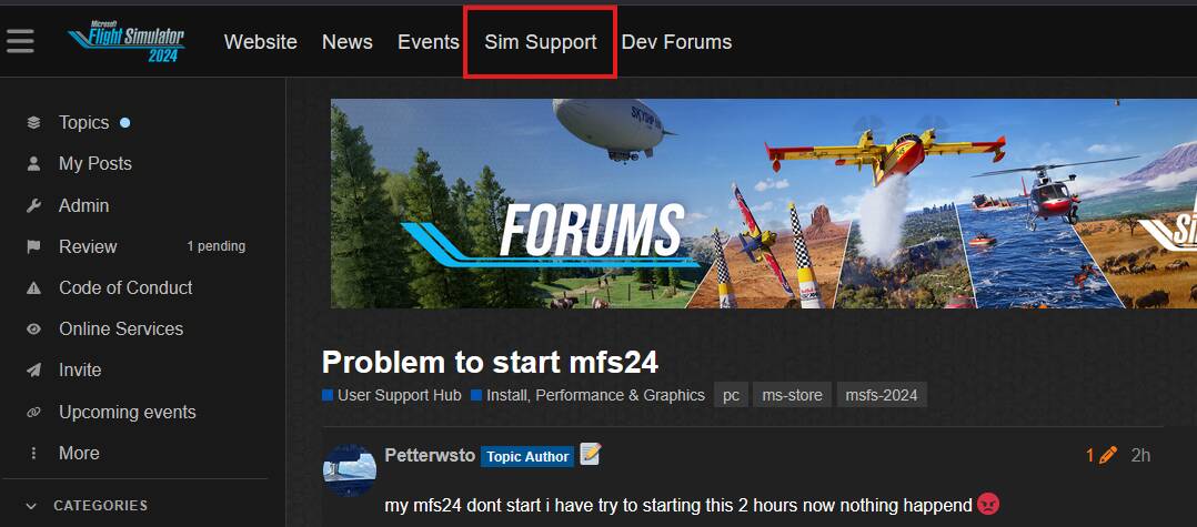 Problem to start mfs24 - Install, Performance & Graphics - Microsoft ...