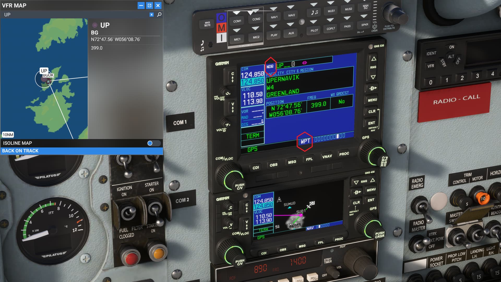 Non G950 Pilatus PC-6/B2-H4 versions are missing an ADF display ...