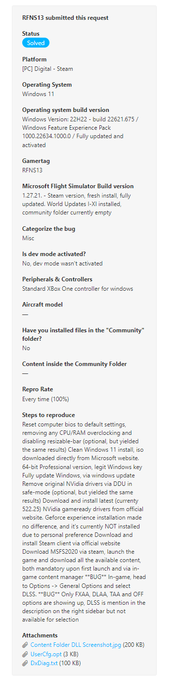 DLSS option not showing up - Page 17 - Install, Performance & Graphics - Microsoft Flight ...