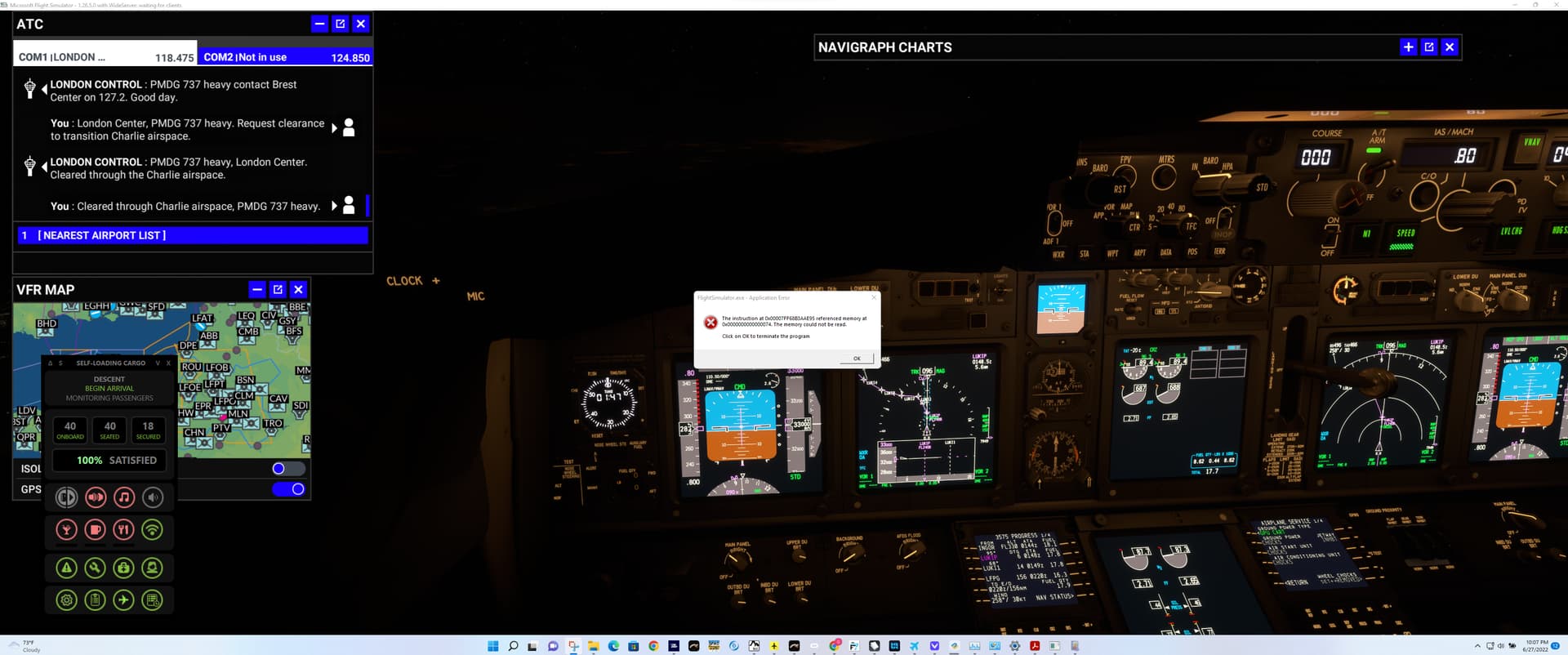 MSFS Application Error - memory could not be read - #836 by tadow7778199 - Resolved - Microsoft ...