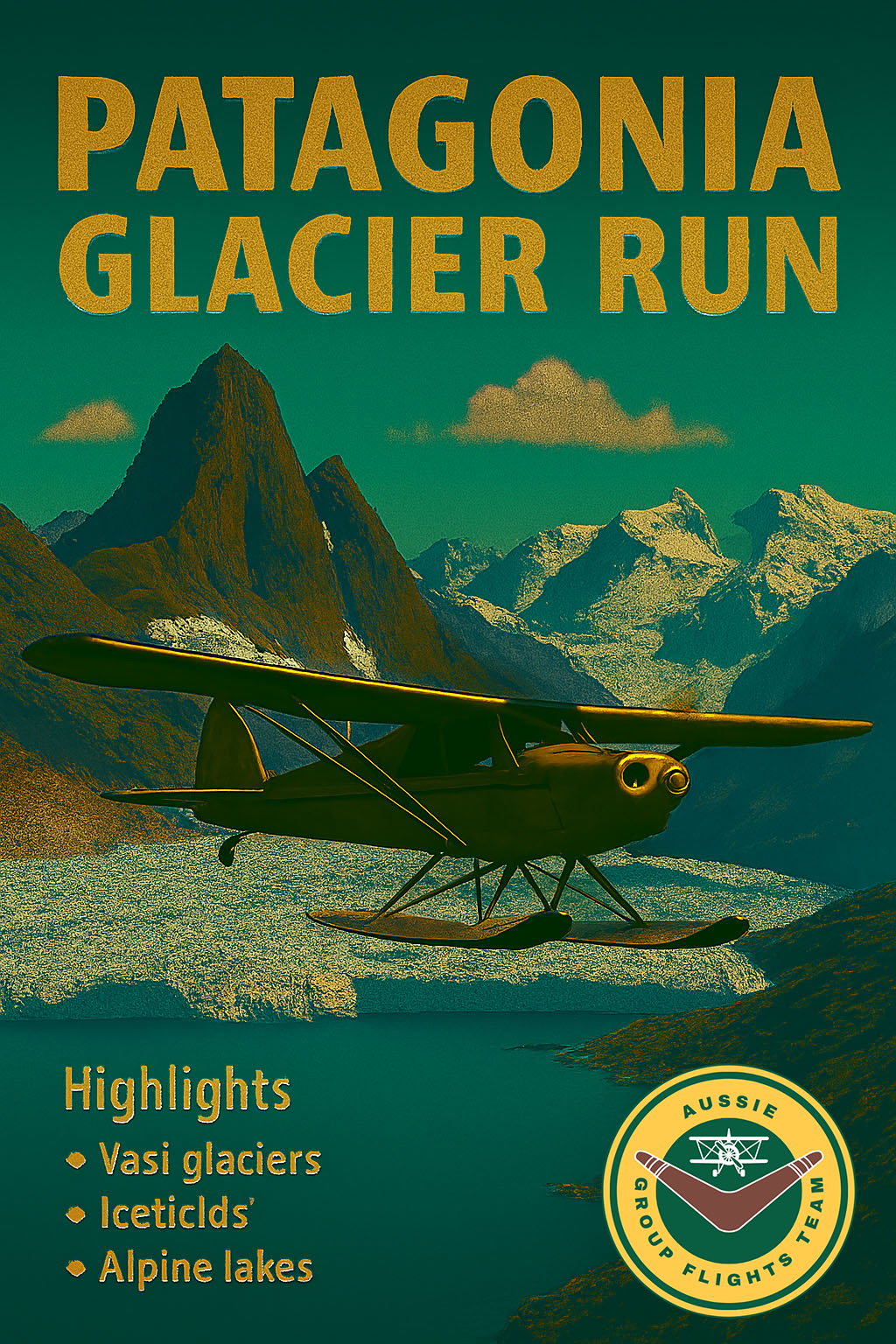Aussie Group Flights Team - Classic Aircraft: Patagonia Glacier Run ...