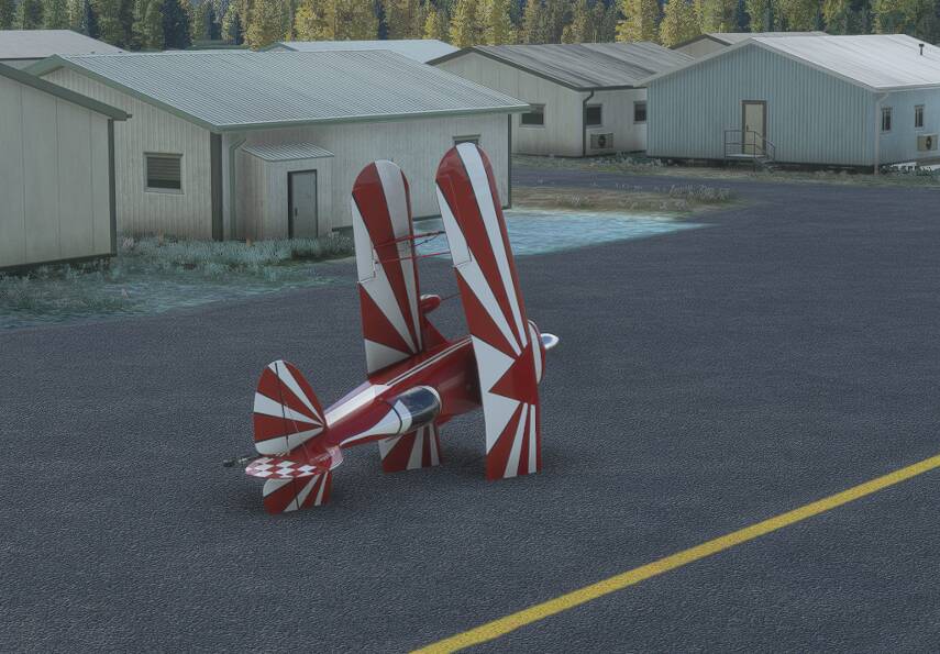 Parked taildraggers sometimes shown with tail in the air or turned ...