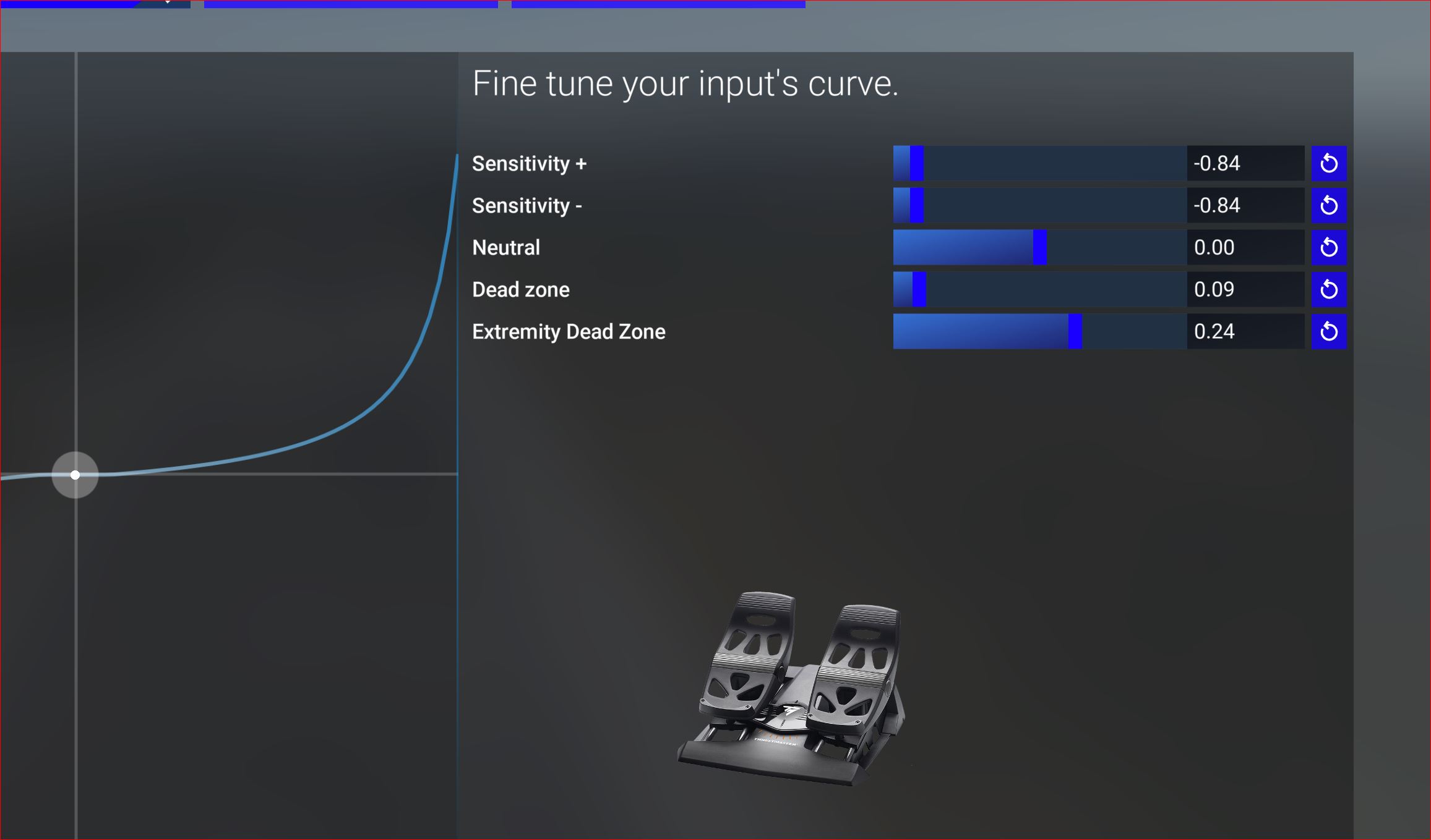 TCA Airbus Pack / T Flight Rudder Pedals - Sensitivity Settings (MSFS ...