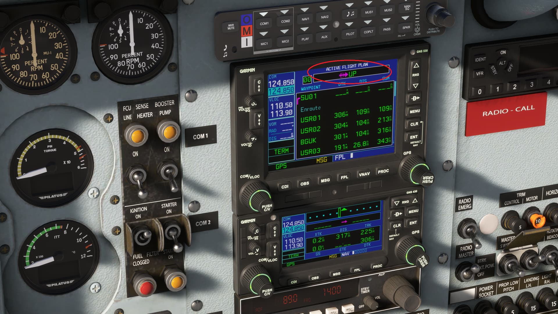 Non G950 Pilatus PC-6/B2-H4 versions are missing an ADF display ...