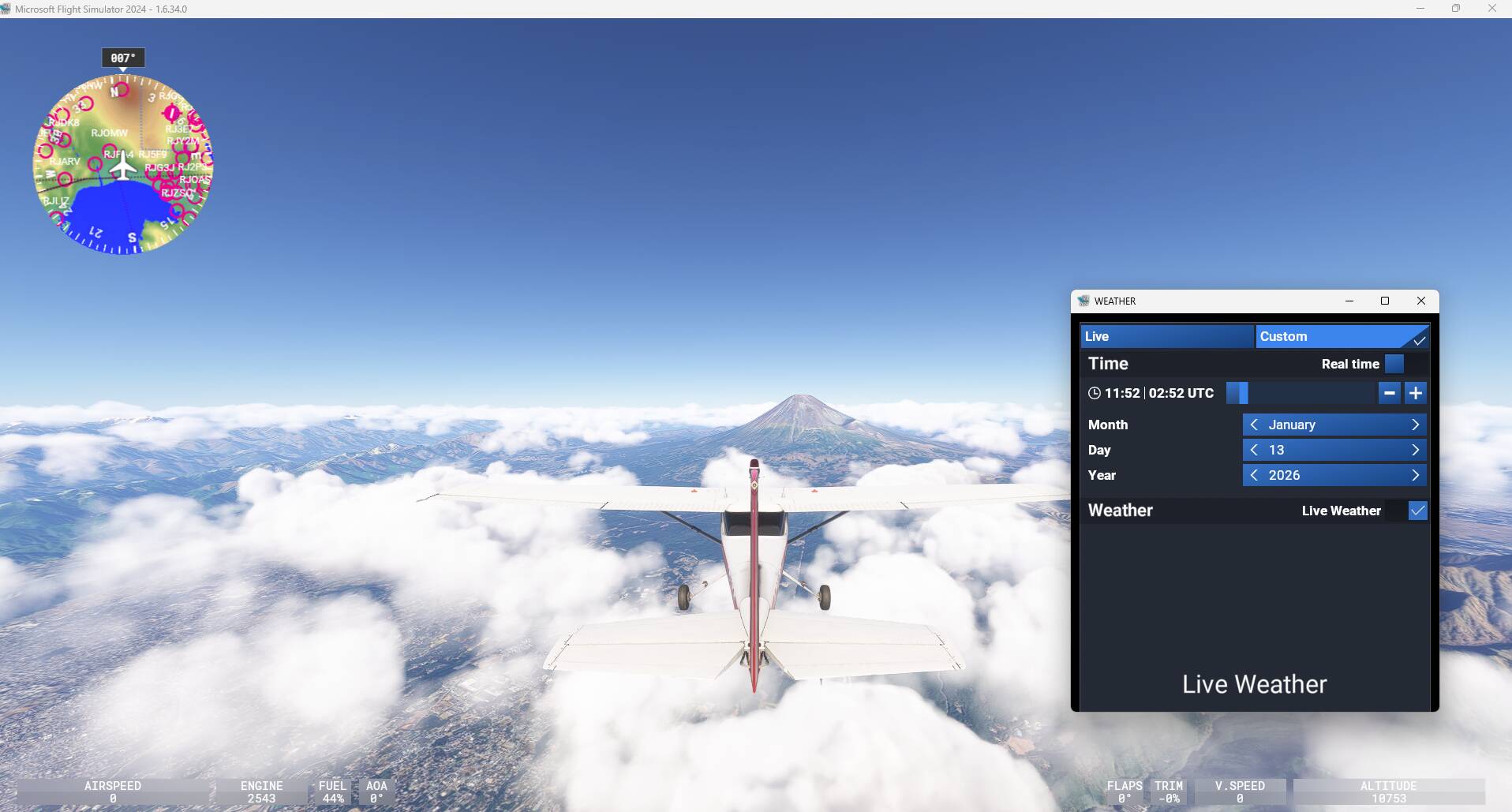 FS2024 - Mt Fuji snow disappears in winter when Live weather is enabled ...