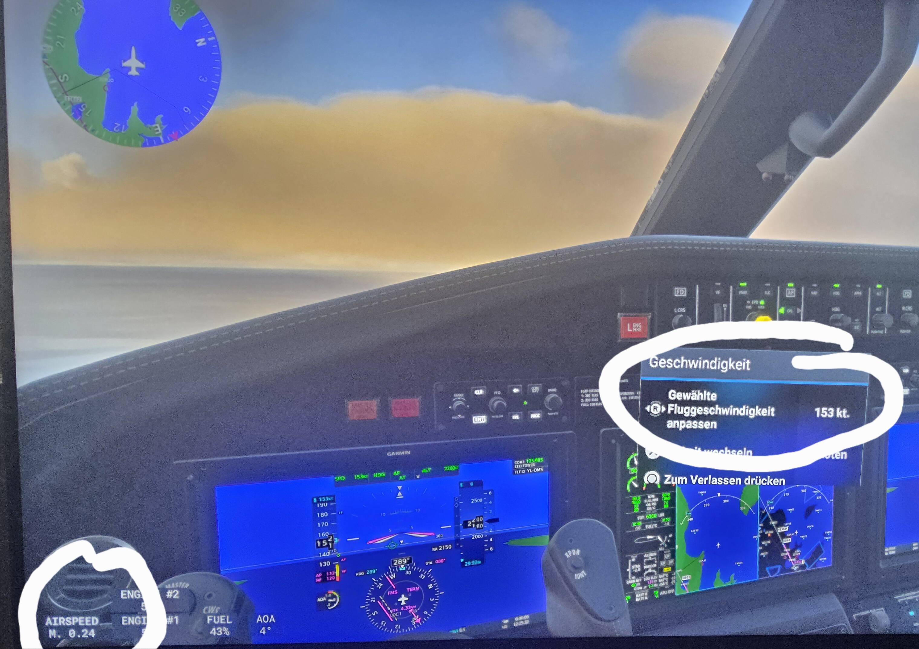PS5: Longitude Autothrottle UI and Cockpit overlay HUD Speed infos ...