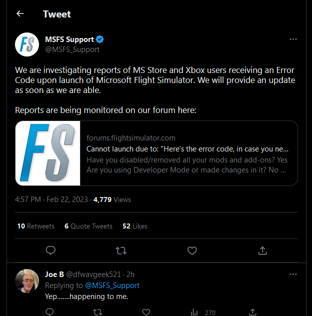 Cannot launch due to: "Here’s the error code, in case you need it ...