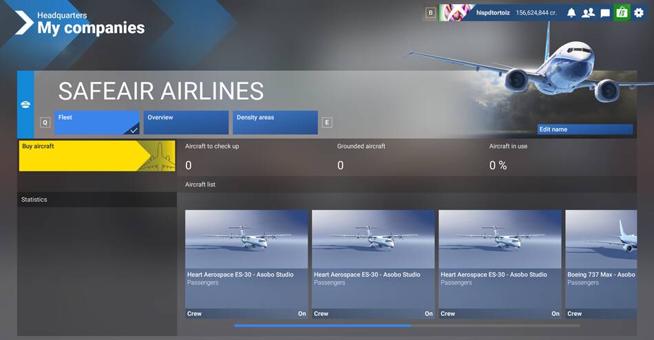 Show Aircraft Locations in Company Fleet Tab - Wishlist - Microsoft ...